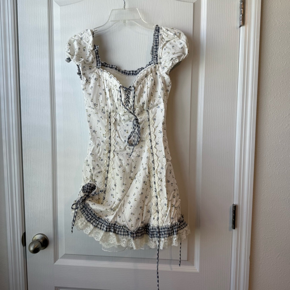 Lace Made | Dresses | New Womens Lace Made Mini Dress White Floral ...